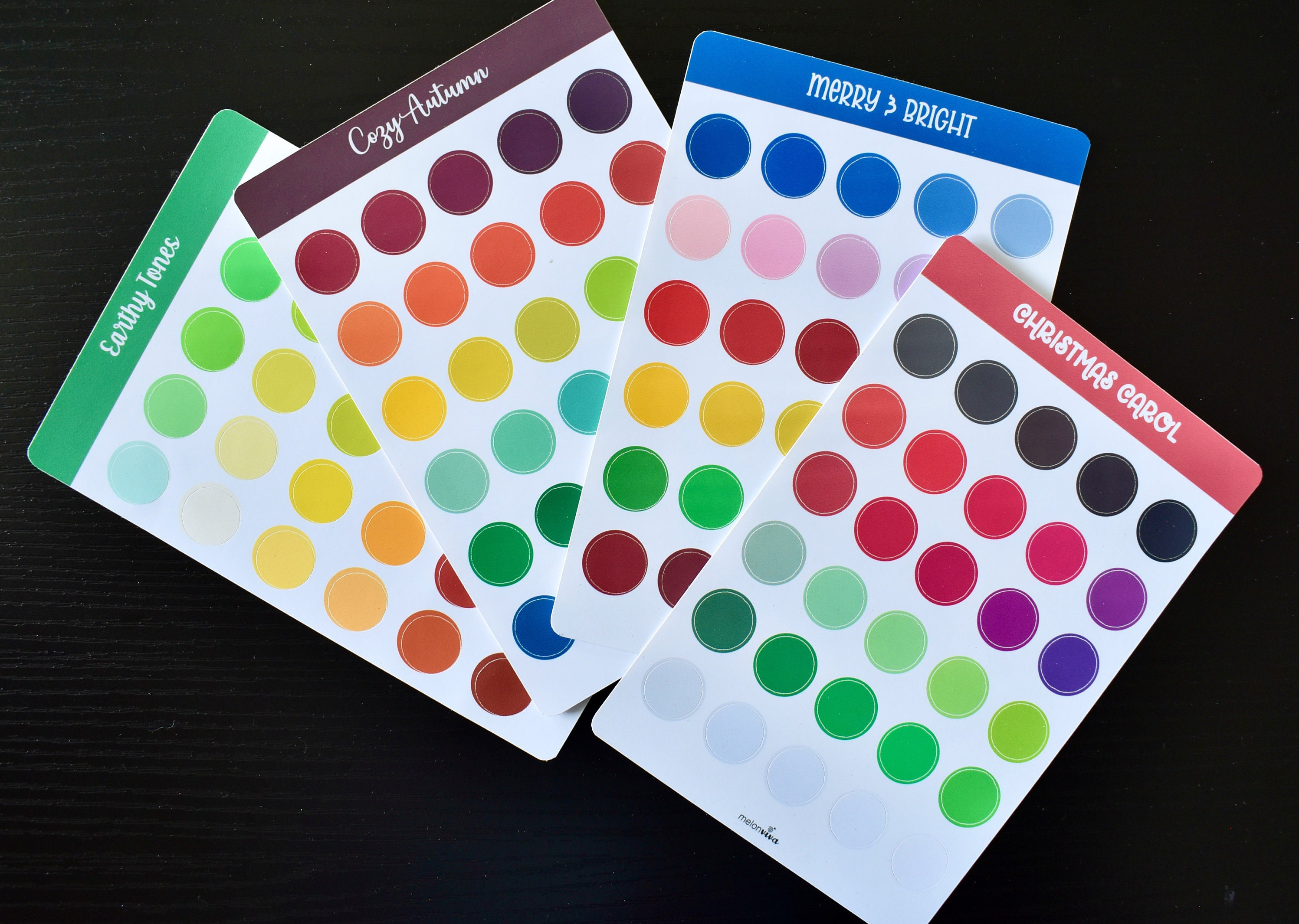 Color Swatches Sticker | Dot Sticker Deco | Paint Palette | Seasonal ...