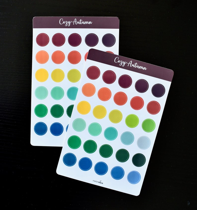 Color Swatches Sticker | Dot Sticker Deco | Paint Palette | Seasonal ...