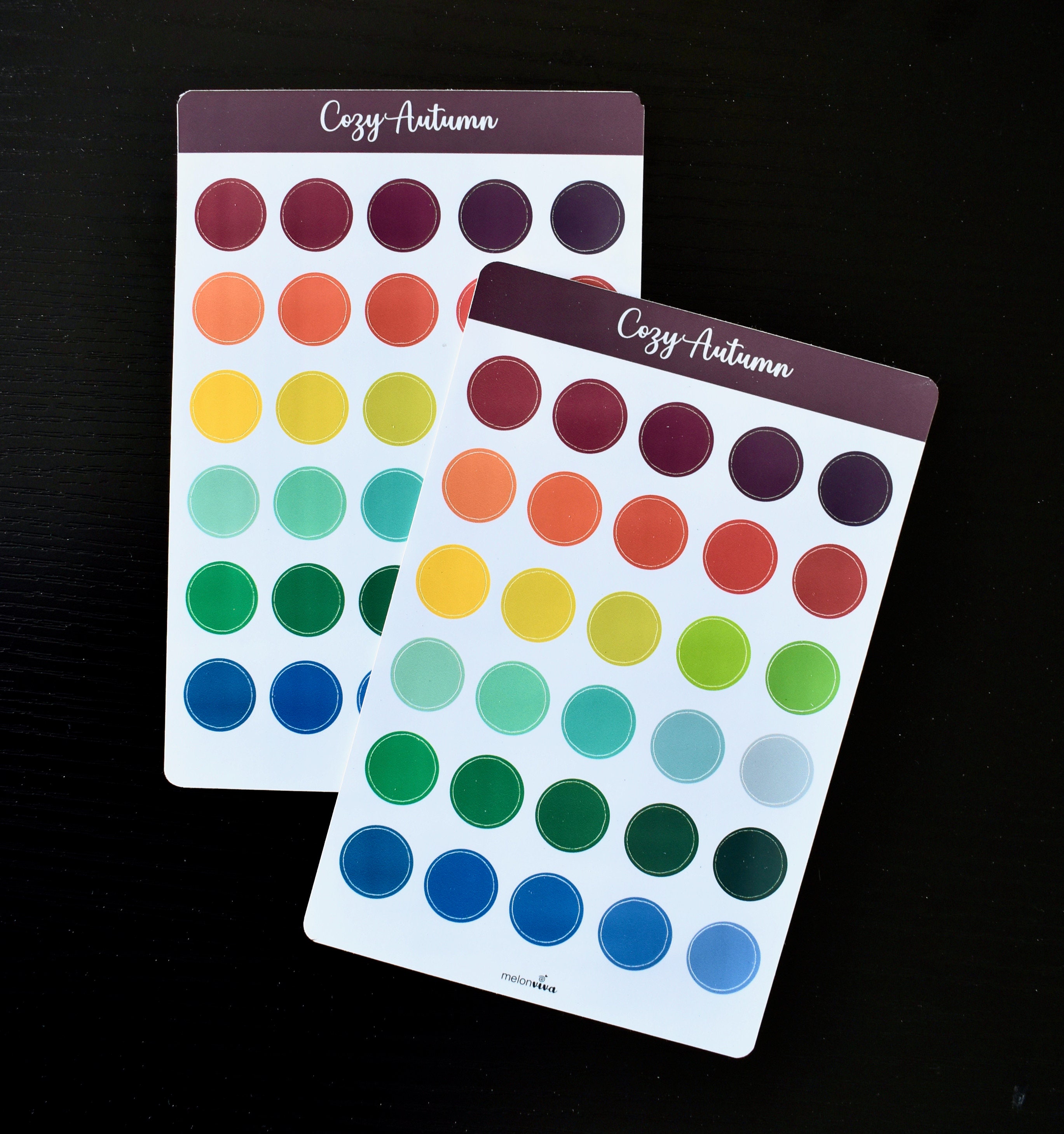Color Swatches Sticker | Dot Sticker Deco | Paint Palette | Seasonal ...