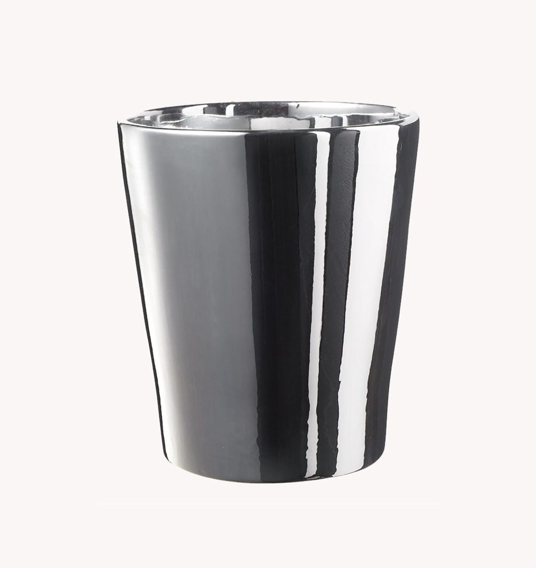 Orchid Pots UK Merina Ceramic Pot Shiny Silver 14cm - Etsy UK