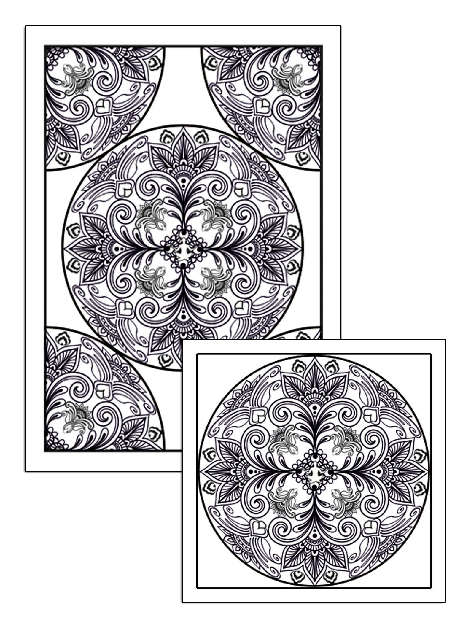 Mandala Coloring Page, Mandalas for Coloring, Nirvana, Relax - Etsy