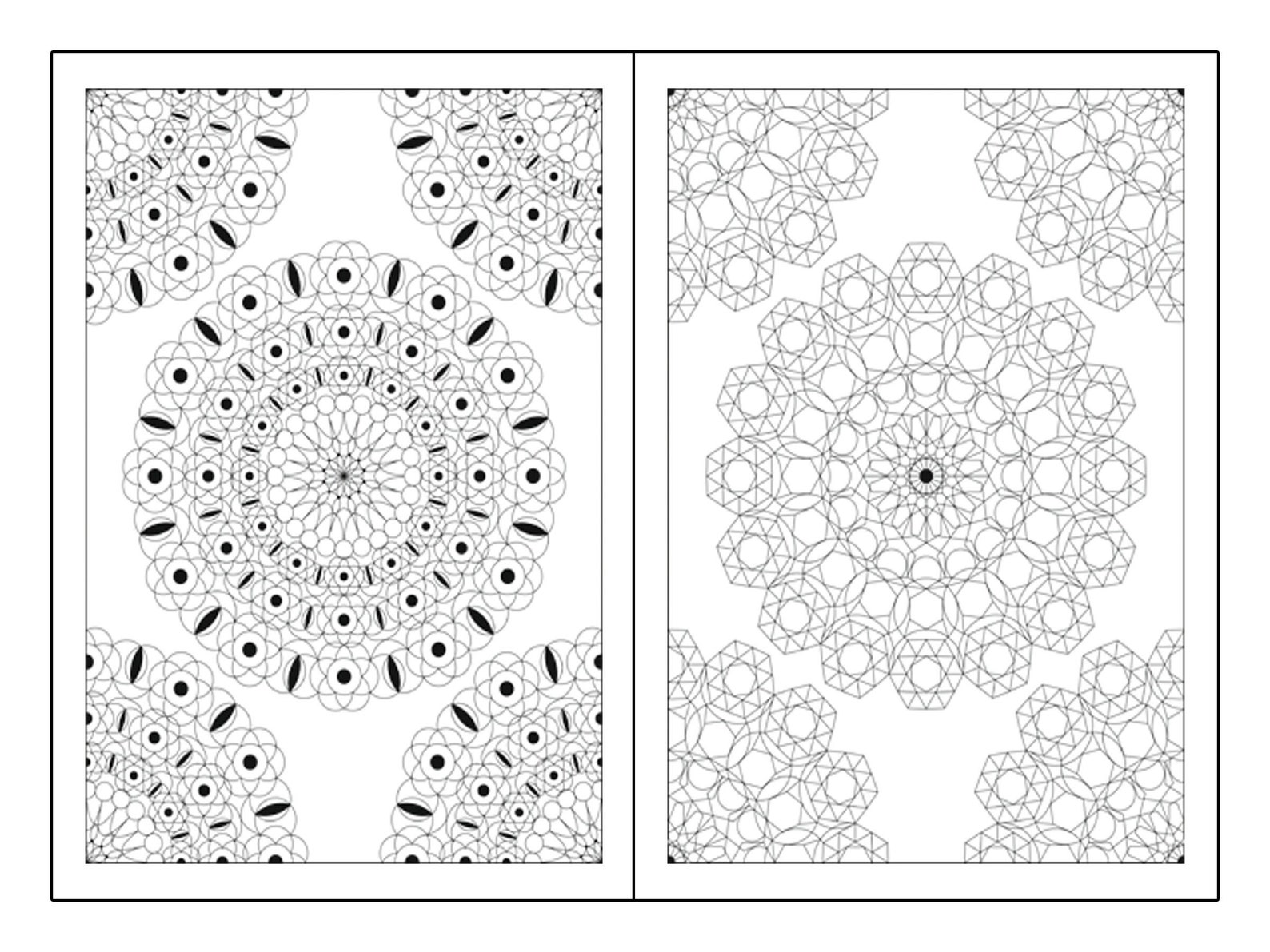 Mandala 8 Coloring Page 4 Mandalas for Coloring Gemstone - Etsy