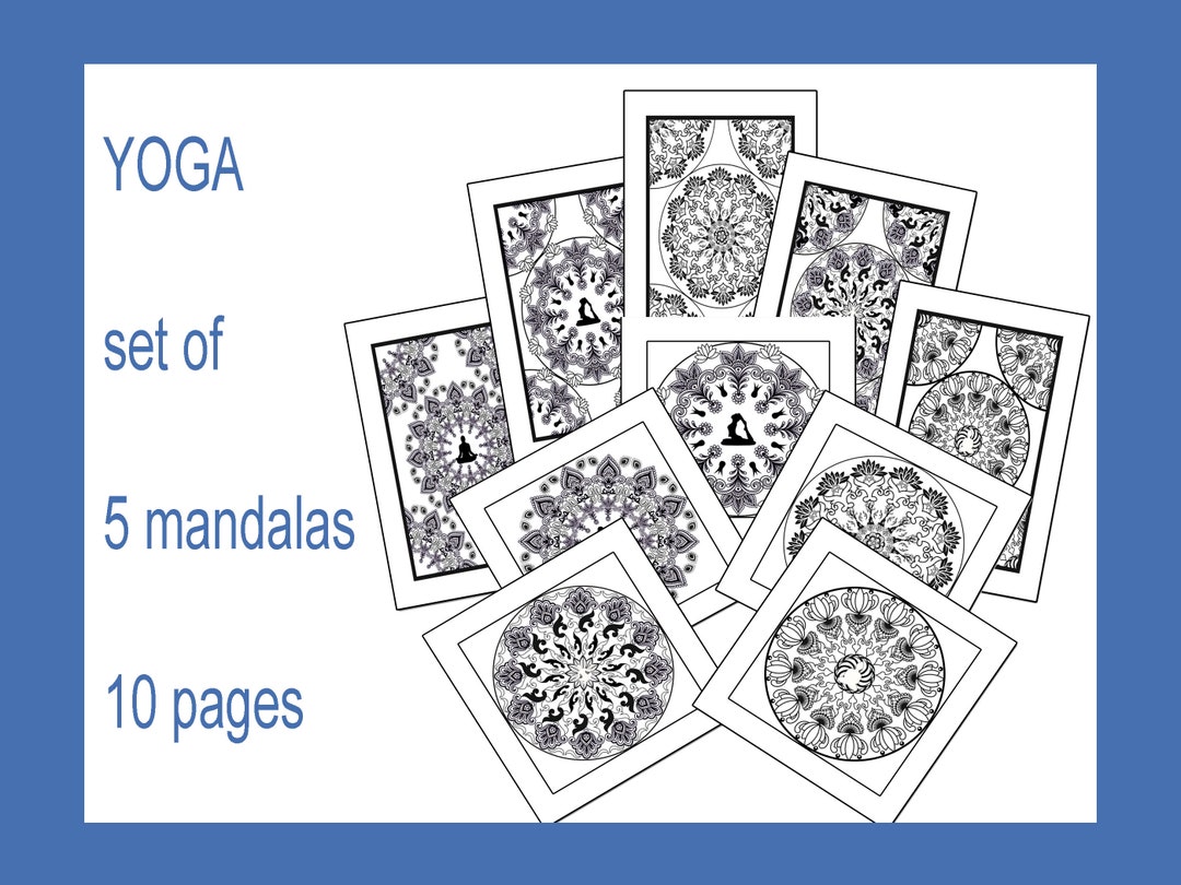Mandala Coloring Page, Mandalas for Coloring, Yoga, Relax - Etsy
