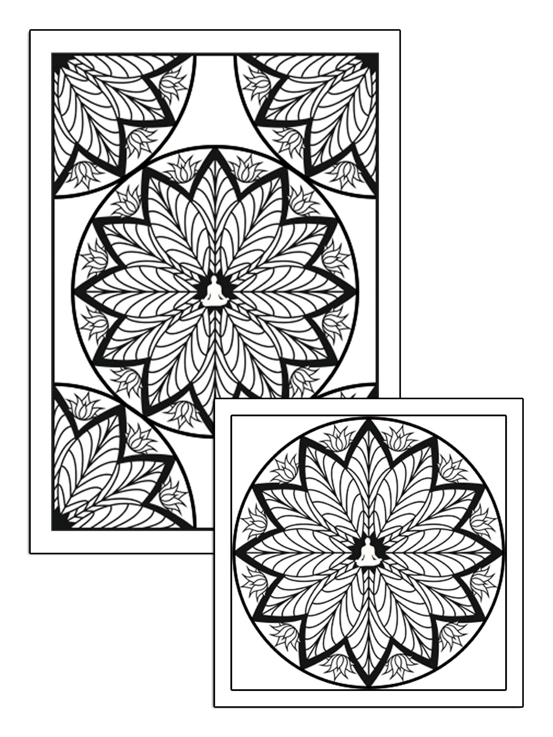 Mandala Coloring Page, Mandalas for Coloring, Nirvana, Relax - Etsy