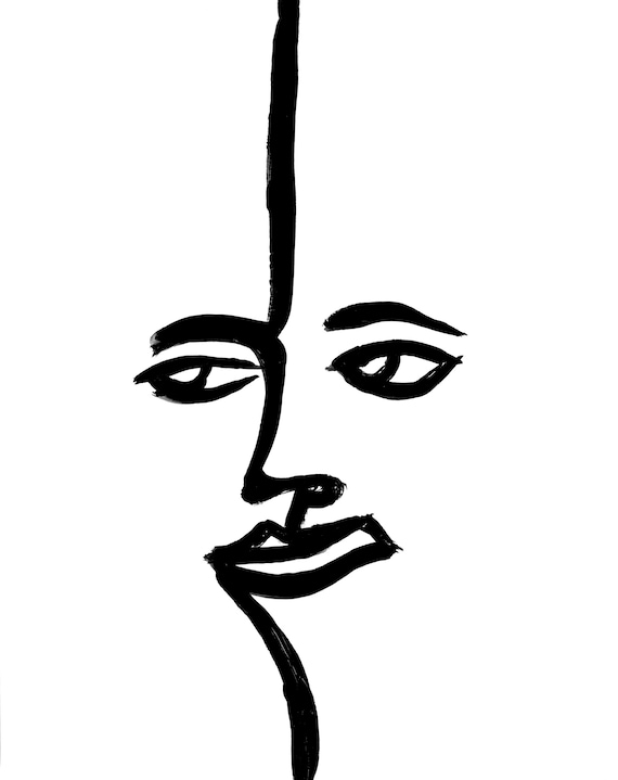 Neutral Face Black And White