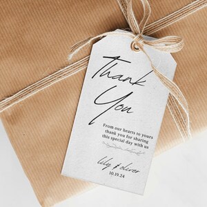 Wedding Favor Tag Template Editable Thank You Wedding Gift Tag Design ...
