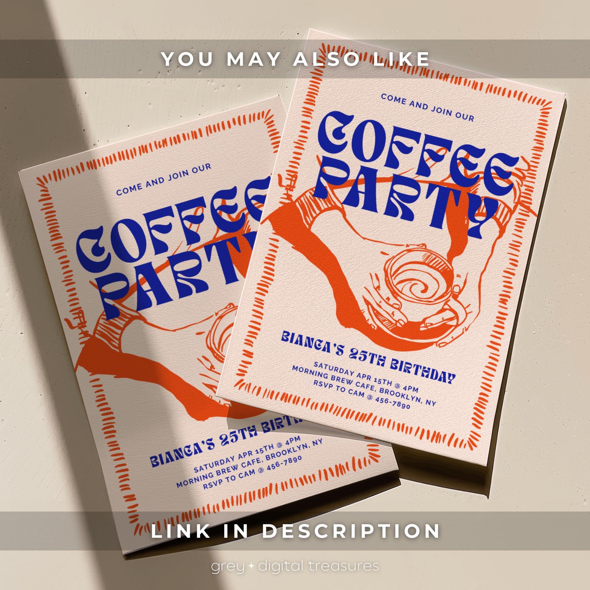 Cafe Party Invitation | Coffee Birthday Invite | Home Apartment Coffee ...
