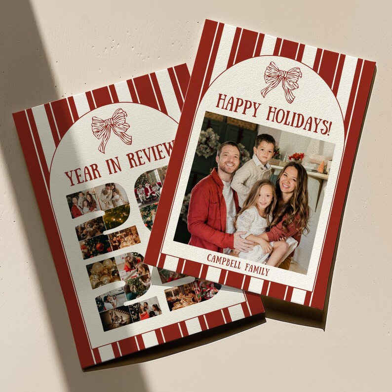 2025 Year in Review Christmas Card | Photo Holiday Card Number Collage ...