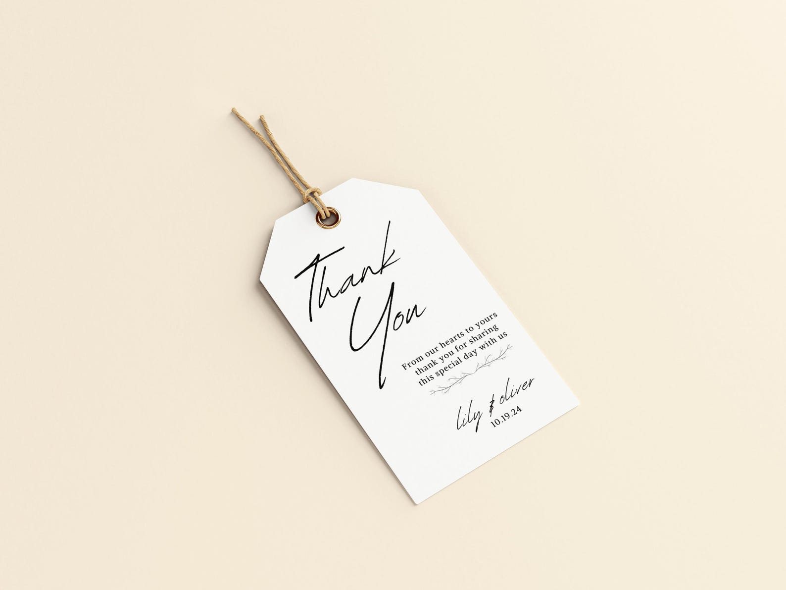 Wedding Favor Tag Template Editable Thank You Wedding Gift Tag Design ...