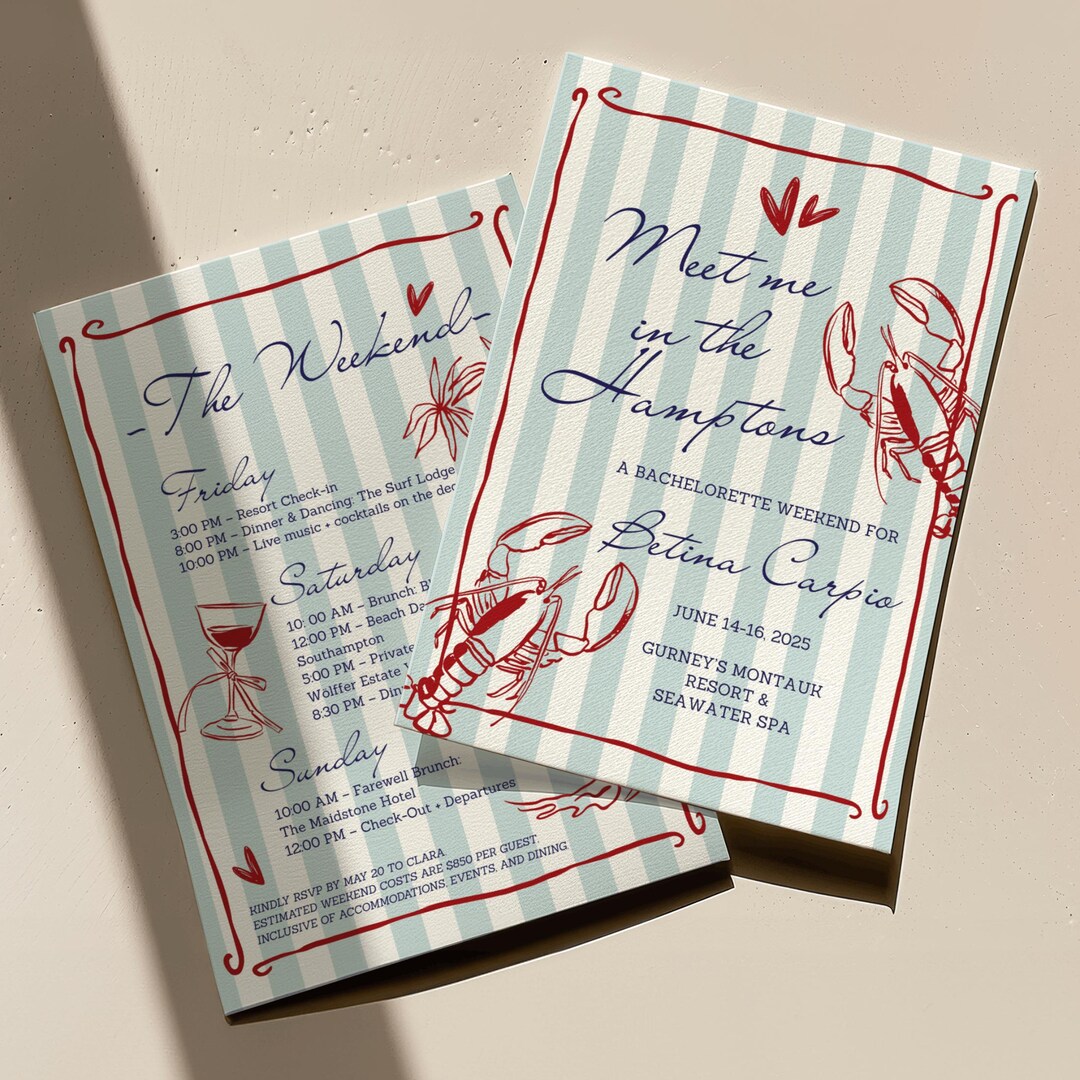 Hamptons Lobster Bachelorette Itinerary | Coastal Grandma Bach Party ...