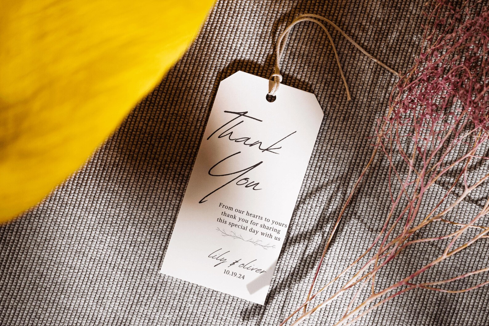 Wedding Favor Tag Template Editable Thank You Wedding Gift Tag Design ...