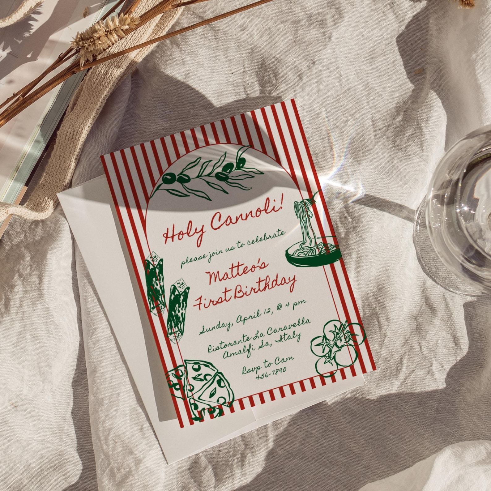 Holy Cannoli First Birthday Invite | Italian Baby Shower | Italy Themed ...