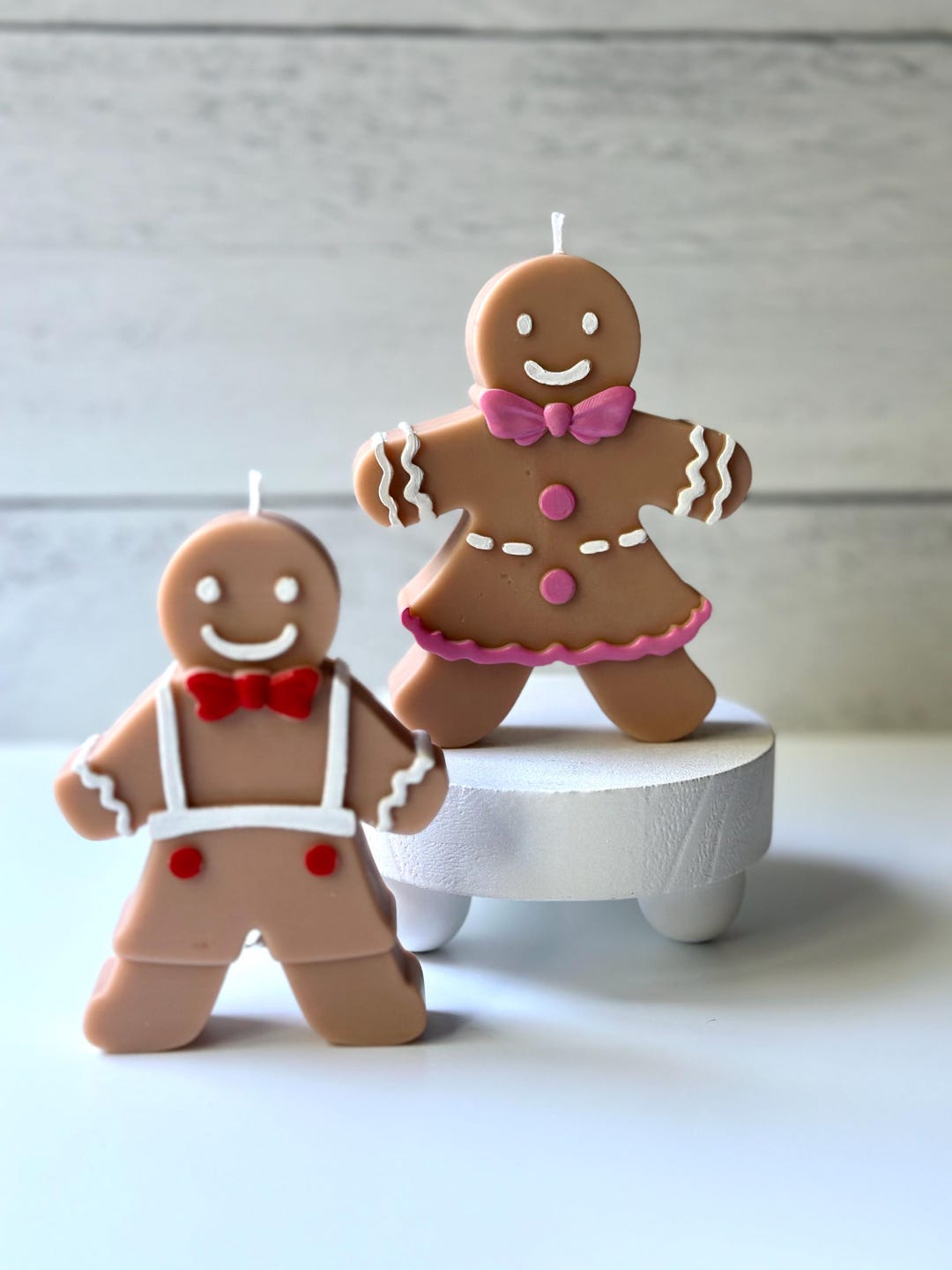 Gingerbread Man and Woman Candles: Scented Christmas Cookie Inspired ...