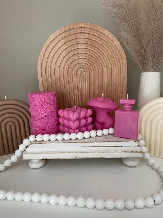 The Pink Collection: Dainty Decor Candles - Etsy
