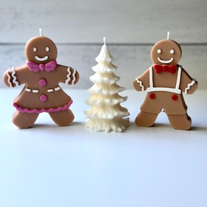 Gingerbread Man and Woman Candles: Scented Christmas Cookie Inspired ...