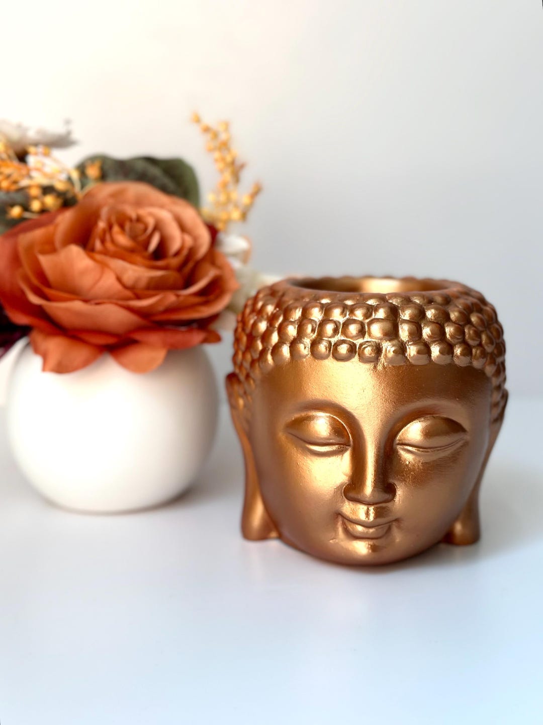 Elegant Buddha Vase: Home Accent Piece in Antique Brass Finish - Etsy
