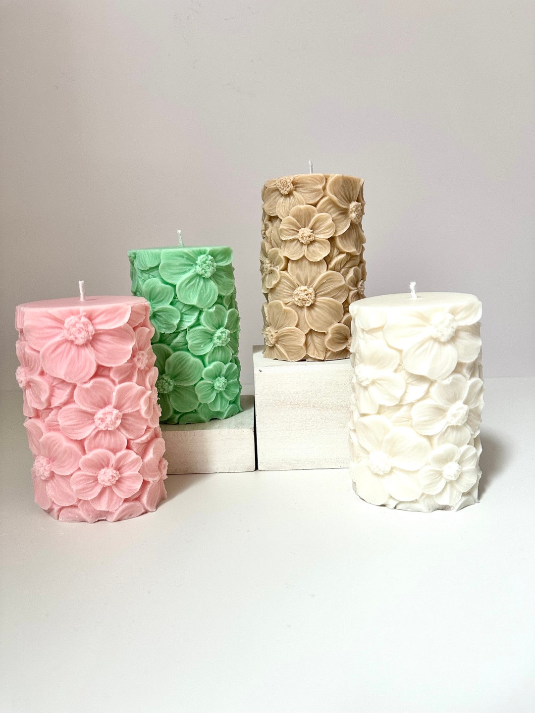 Whimsical Blooms: Colorful Unique Irregular Floral Pillars in the Vivid ...