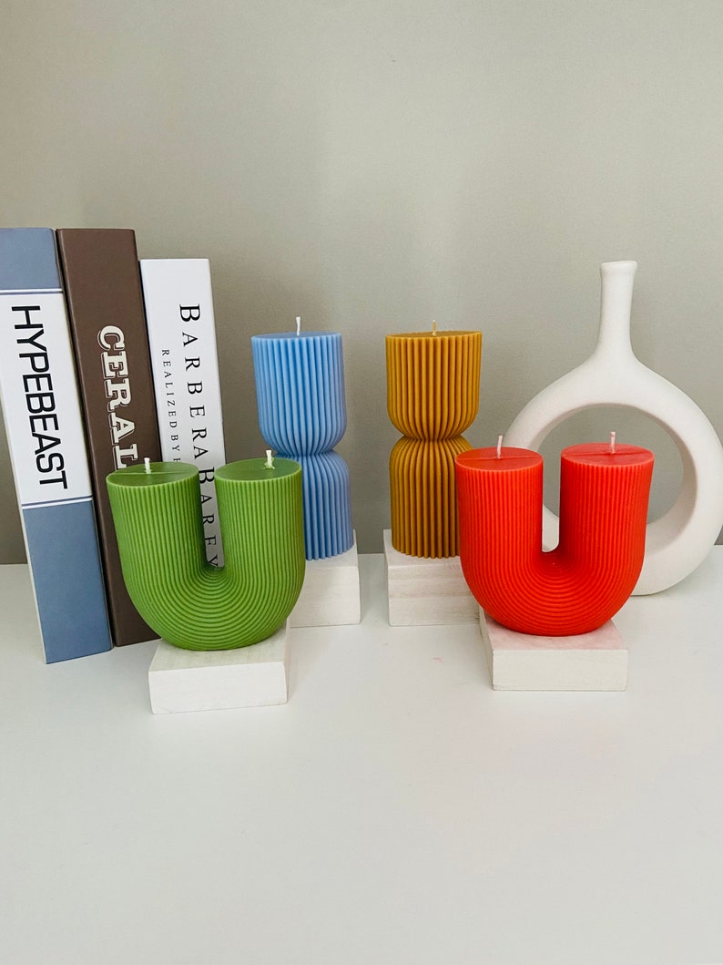 Modern Geometric Pillars: Bold Designs With Colors Inspired by - Etsy