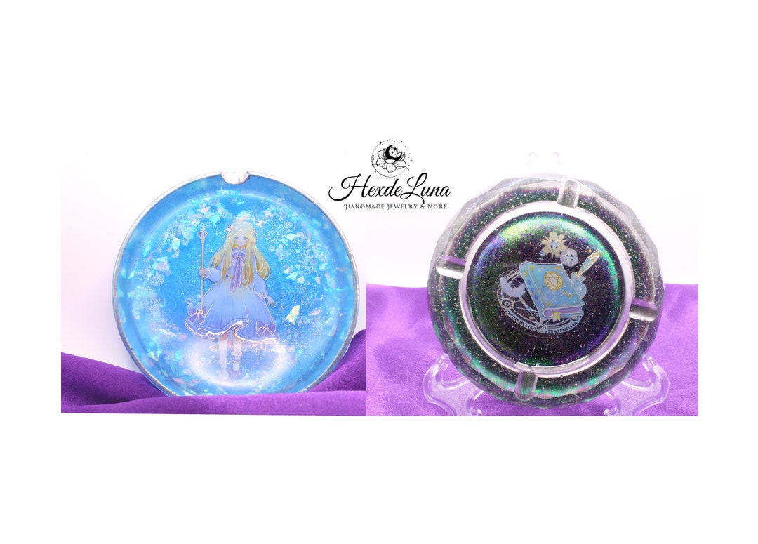 Magical Theme Ashtrays / Spellbook Colorshift Ashtray / Anime Blue Ice ...