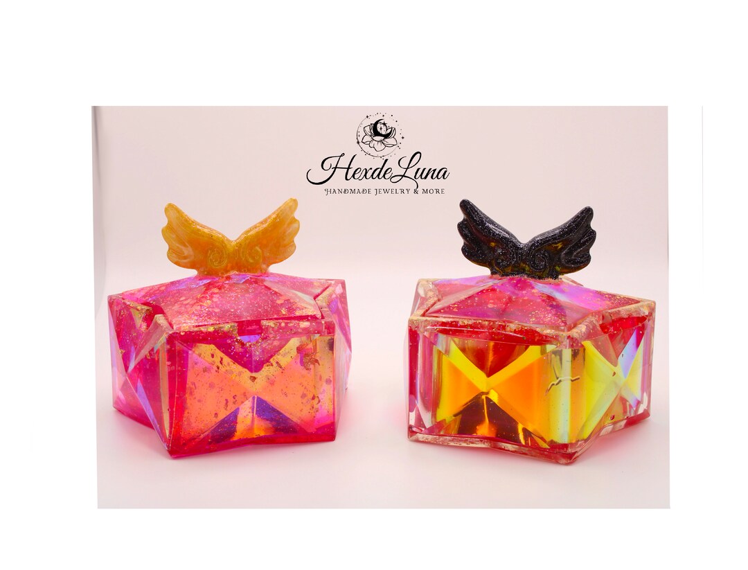Winged Star Jewelry Box, Trinket Box, Ash-tray, Key-tray With Lid in ...