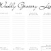 Printable Weekly Grocery List - Etsy