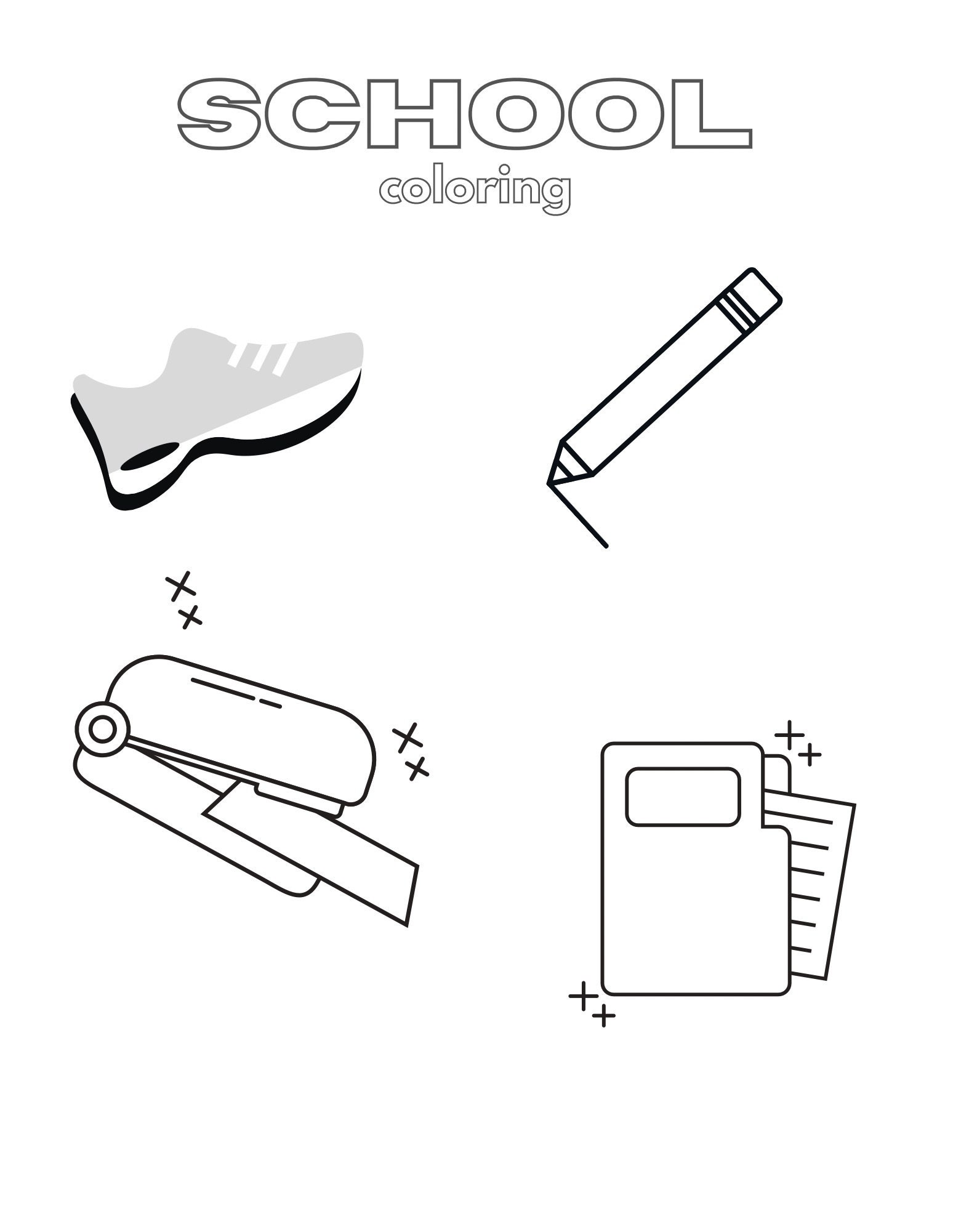 Digital School Coloring Page CANVA Template Coloring Pages - Etsy