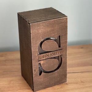 Personalized Decanter With Wooden Box, Custom Decanter Set, Whiskey ...