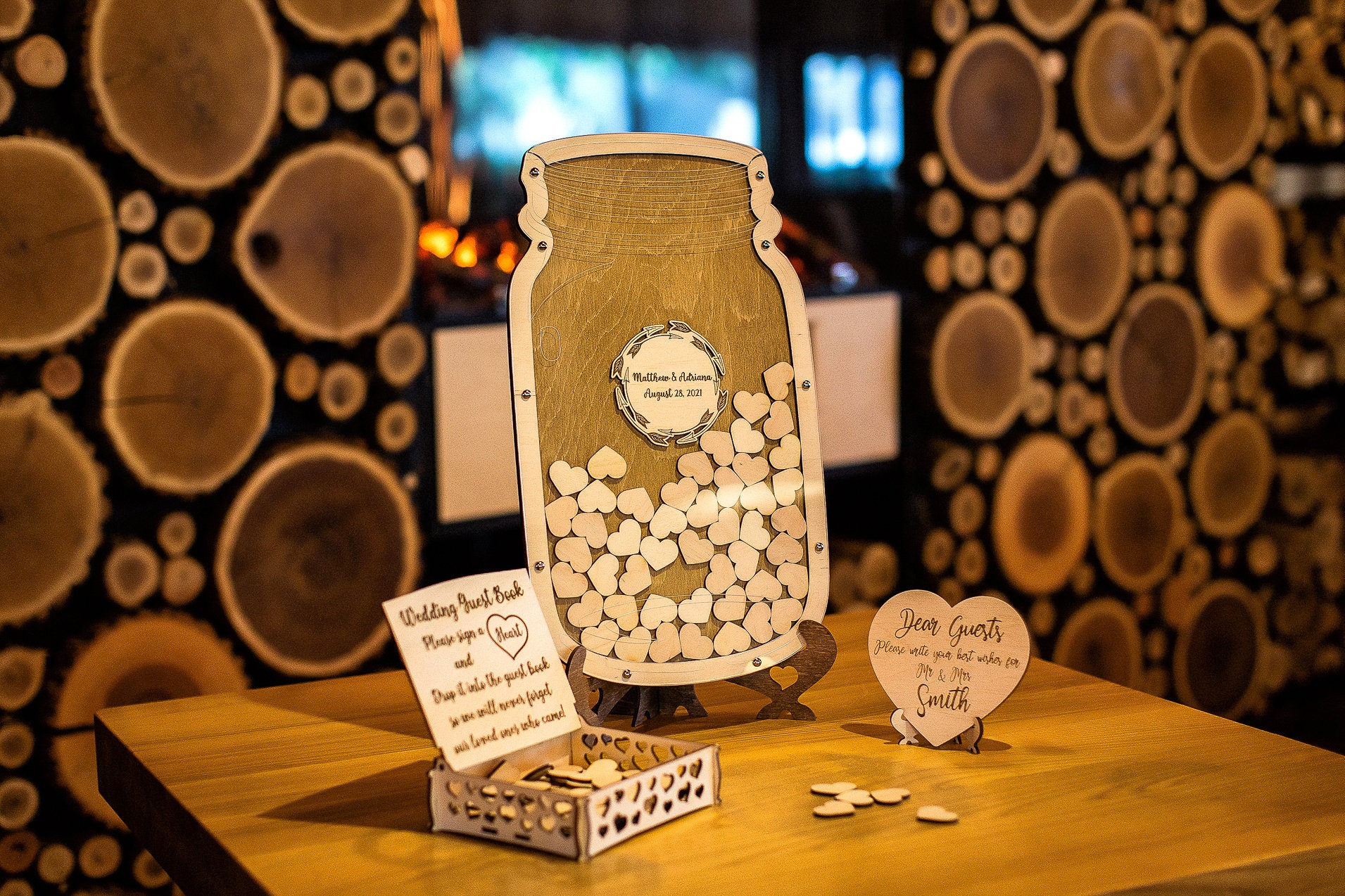 Mason Jar, Mason Jar Guest Book, Guest Book, Wedding Guest Book ...
