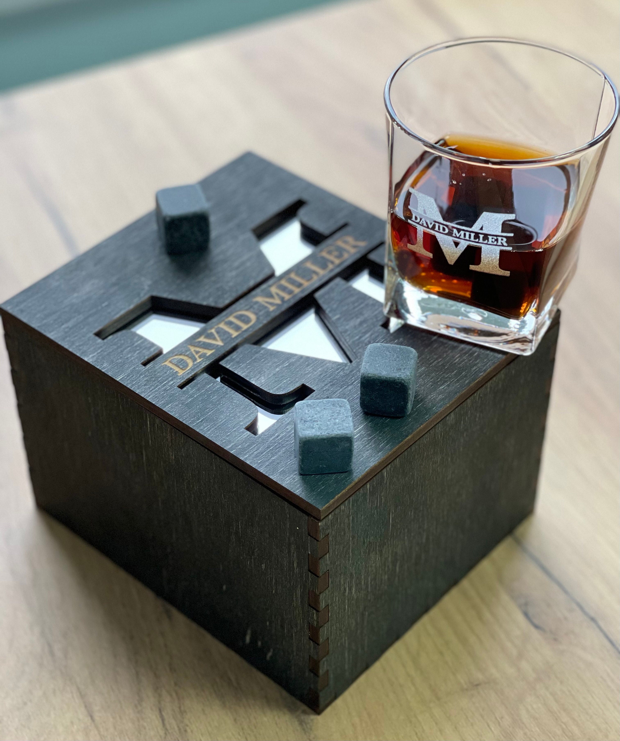 Whiskey Glasses Personalized Bourbon Set Fathers T Etsy