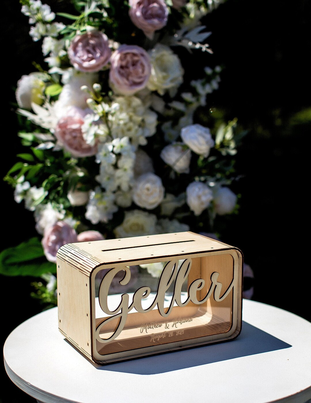 Personalized Money Card Box, Couple Card Box, Rustix Card Box, Rustic ...