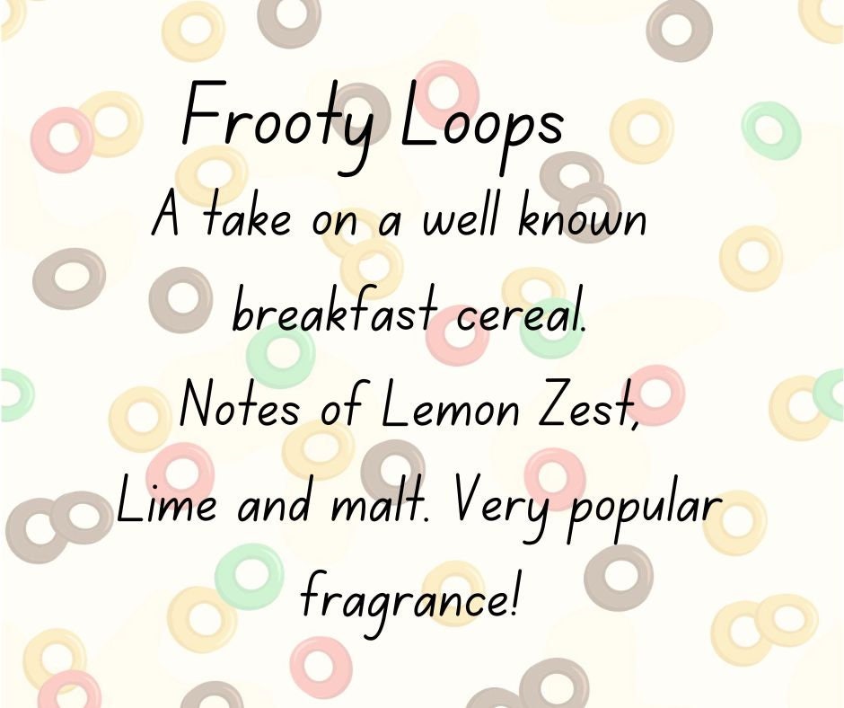 Froot Loops Scented 100% Soy Wax Candle Strong Scent Hand Poured Made ...