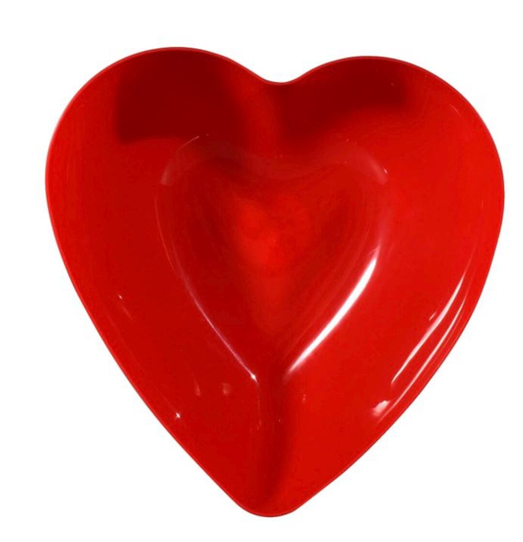 Red Valentine Heart-shaped Deep Bowls - Etsy