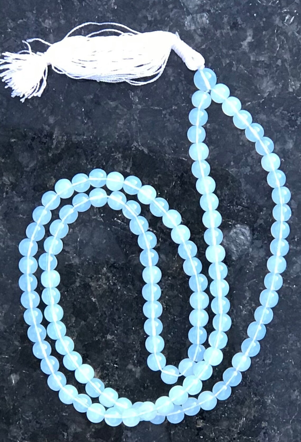 Opalite Handmade Necklace, Mala, Opal Blue, Jewelry, Energy Gemstone ... Opalite Handmade Necklace, Mala, Opal Blue, Jewelry, Energy Gemstone ...