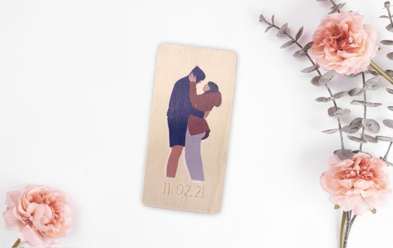 Small Custom Wooden Drawing and Engraving | Etsy