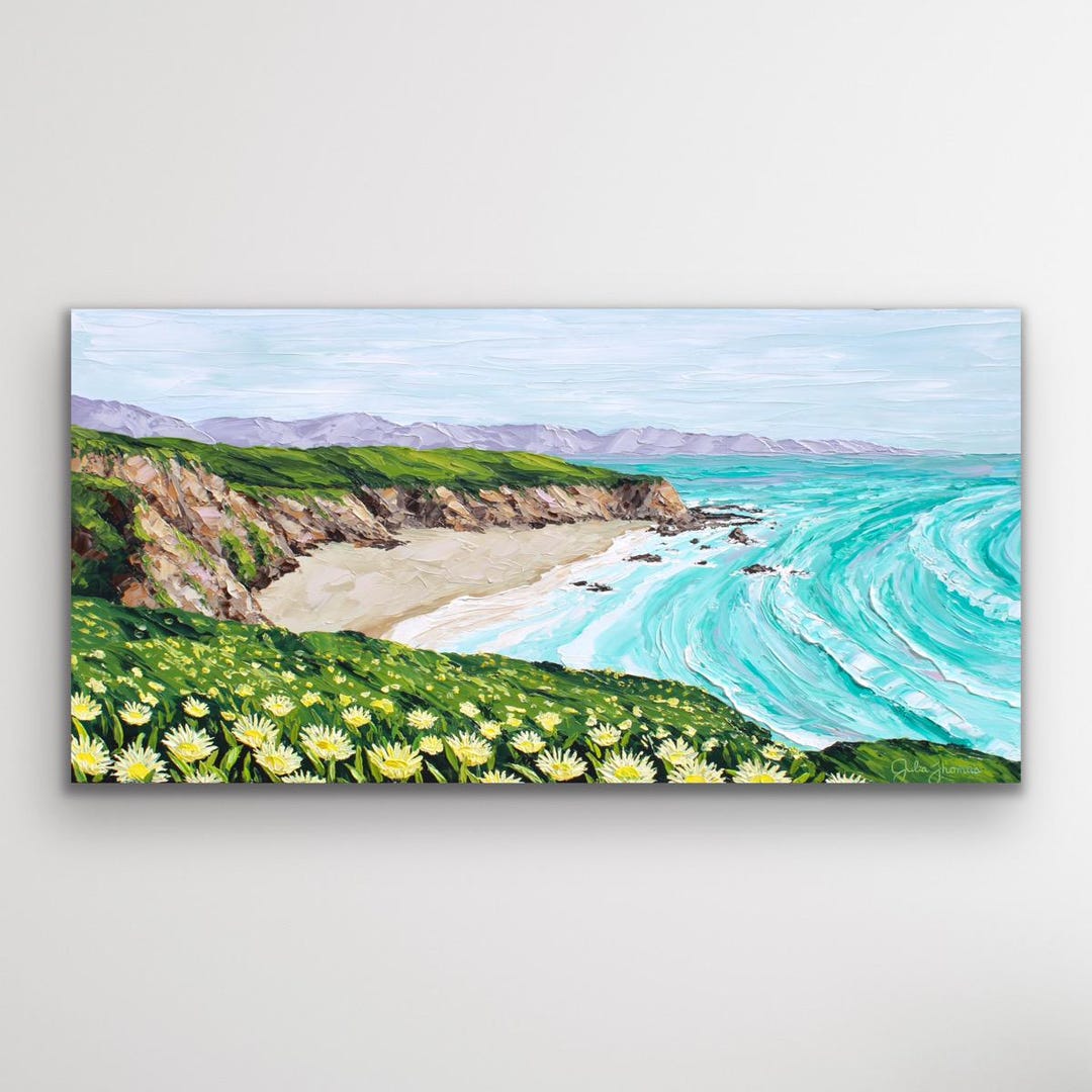Views of Half Moon Bay Seascape Painting California Coast Art Northern ...