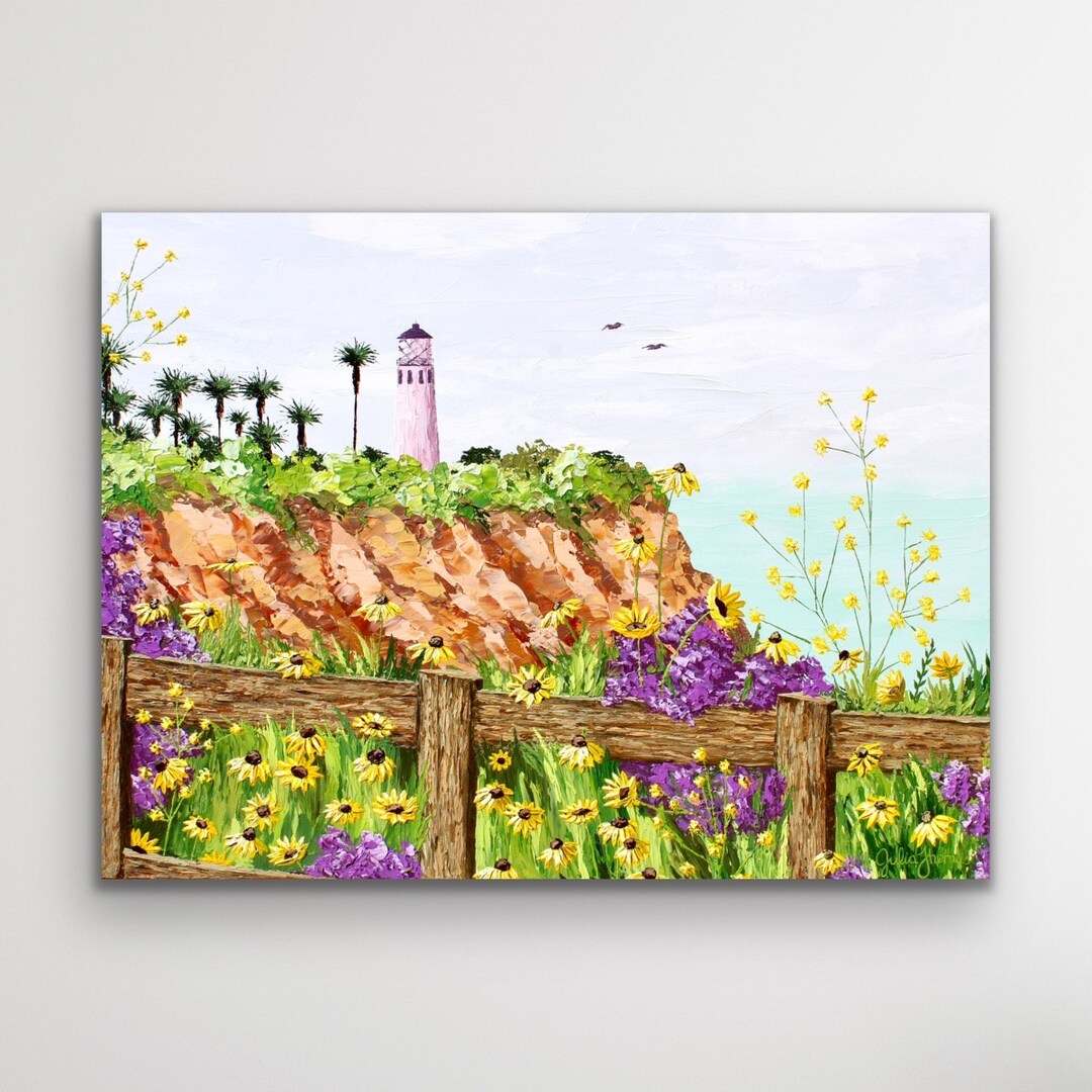 Spring at Point Vicente | Original Painting | Textured Acrylic Painting ...
