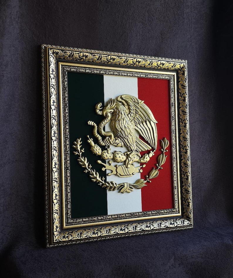 Coat of Arms of Mexico , Mexican Eagle , Flag of Mexico, Golden Coat of ...