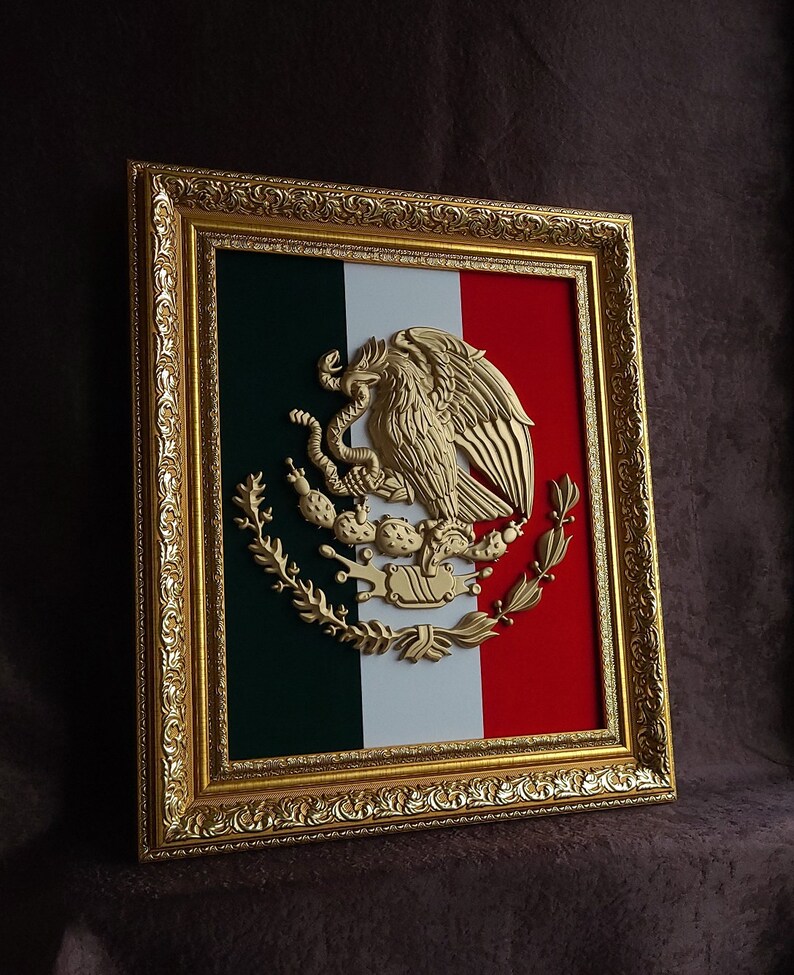 Coat of Arms of Mexico , Mexican Eagle , Flag of Mexico, Golden Coat of ...