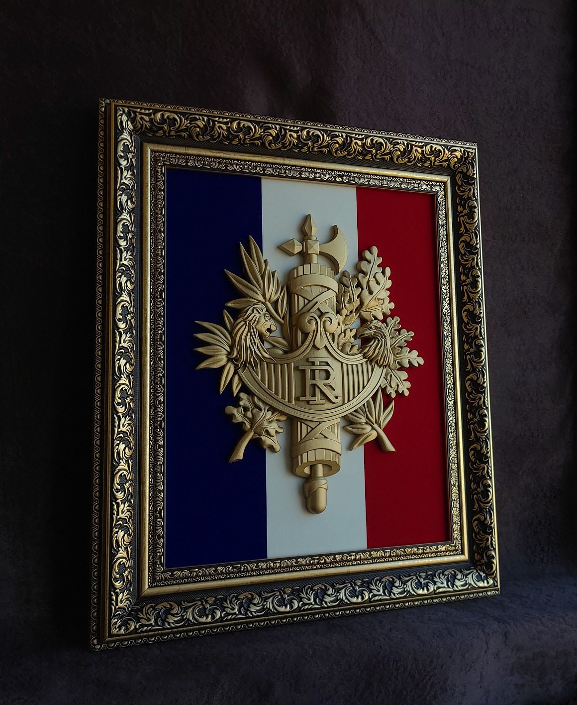 National Emblem of France , Flag of France , Coat of Arms of France - Etsy