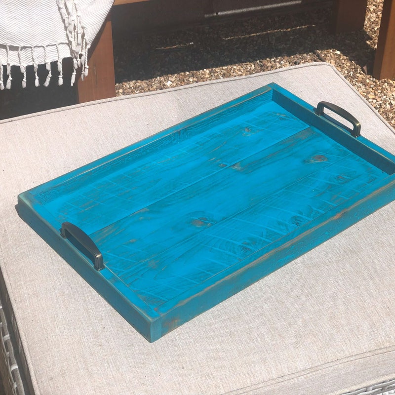 Distressed Wood Tray - Etsy