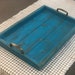 Rustic Turquoise Serving Tray Centerpiece Tray Gift Idea - Etsy