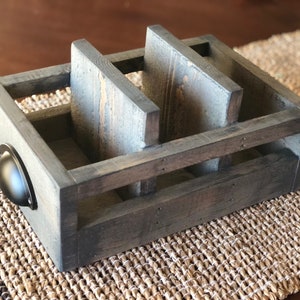 Rustic Condiment and Napkin Caddy With 4 Condiment Bottles - Etsy