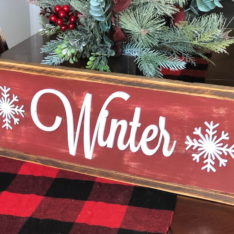Winter Wood Sign - Etsy