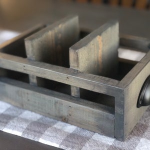 Rustic Condiment and Napkin Caddy With 4 Condiment Bottles - Etsy