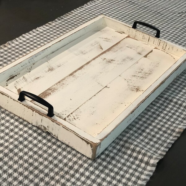 Distressed Wood Tray - Etsy