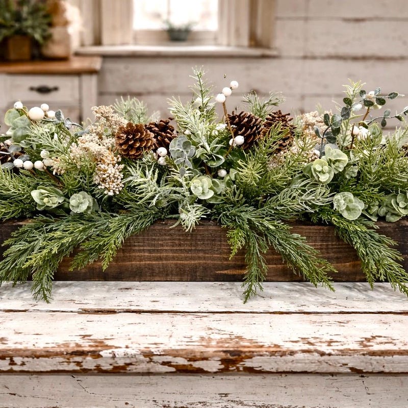 Winter Centerpiece Rustic - Etsy