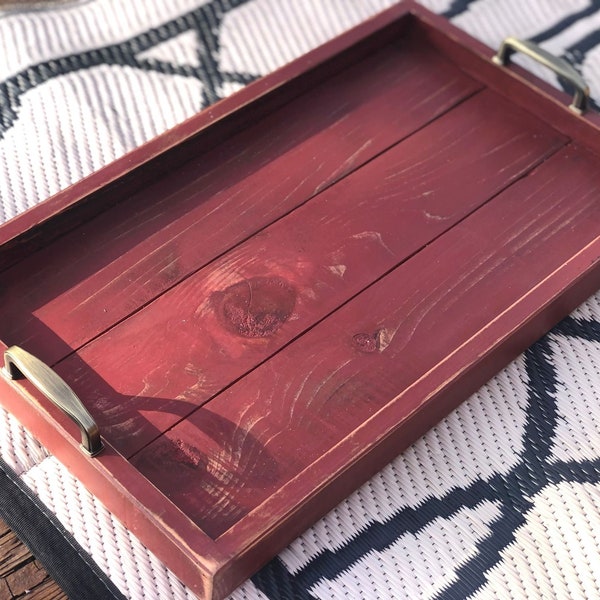 Distressed Wood Tray - Etsy