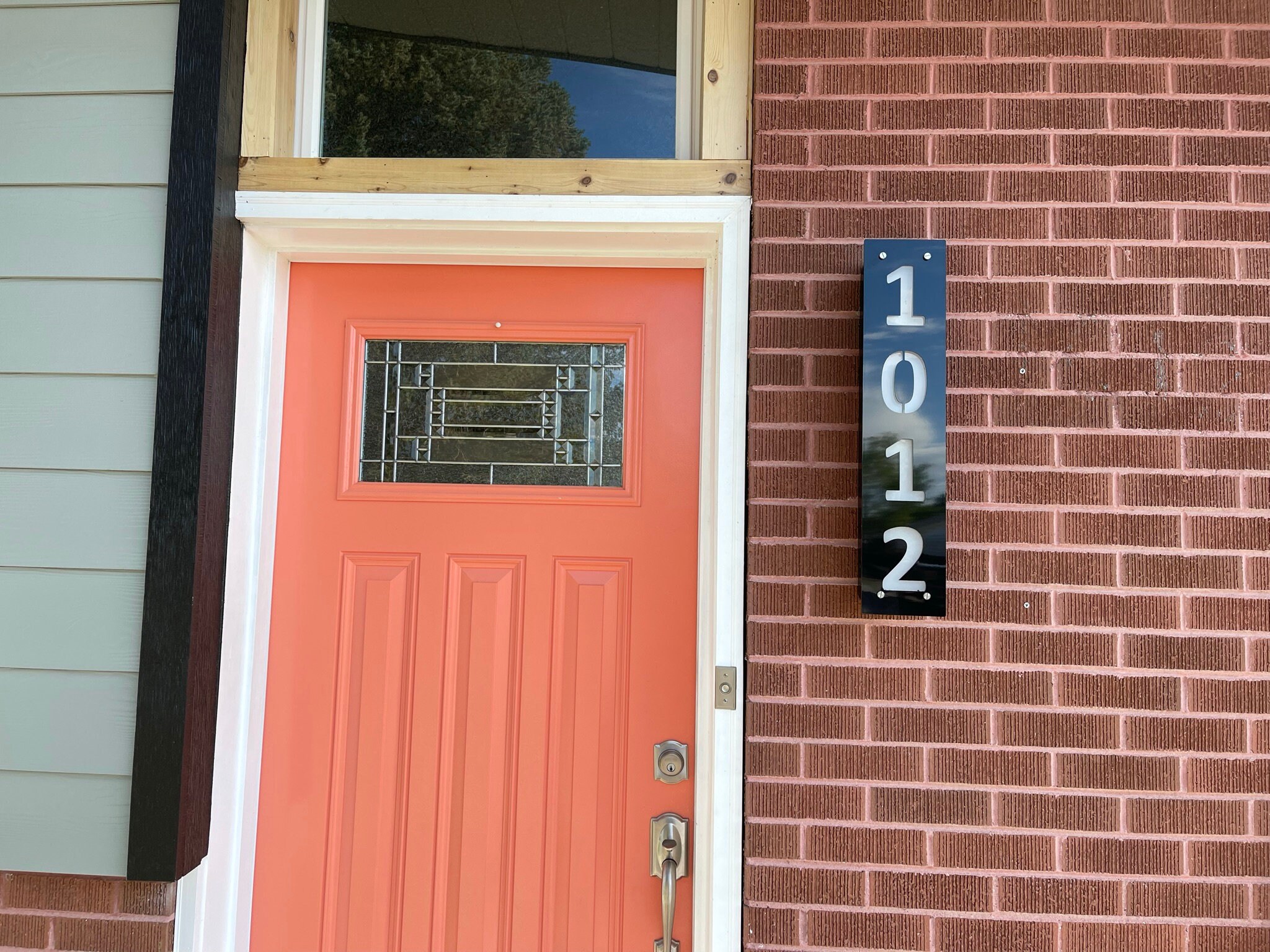 Modern Lighted House Numbers and Porch Light, Address Plaque, Porch ...