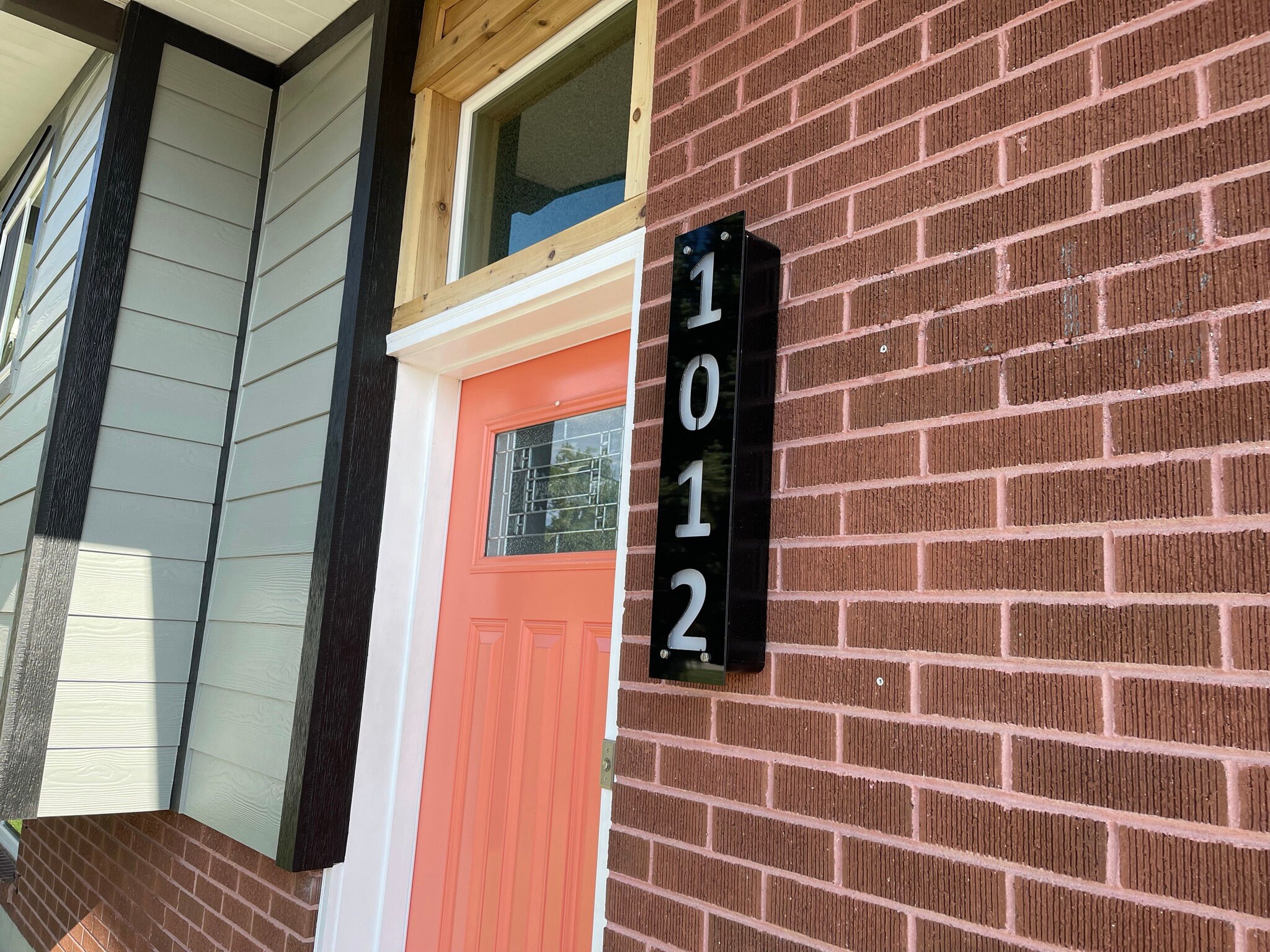 Modern Lighted House Numbers and Porch Light, Address Plaque, Porch ...