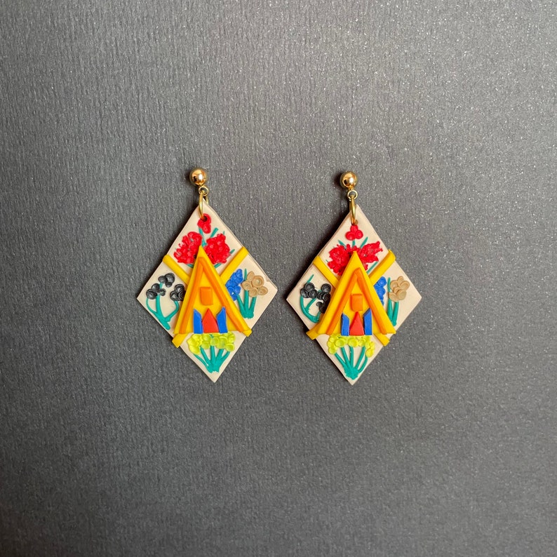 Midsommar Earrings, Midsommar Handmade Polymer Clay Earrings, Horror ...
